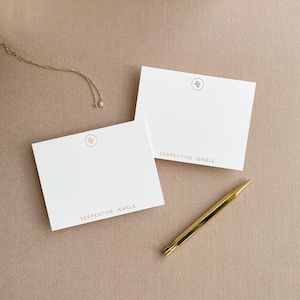 Custom Business Notecard With Logo, Personalized Corporate Stationery ...