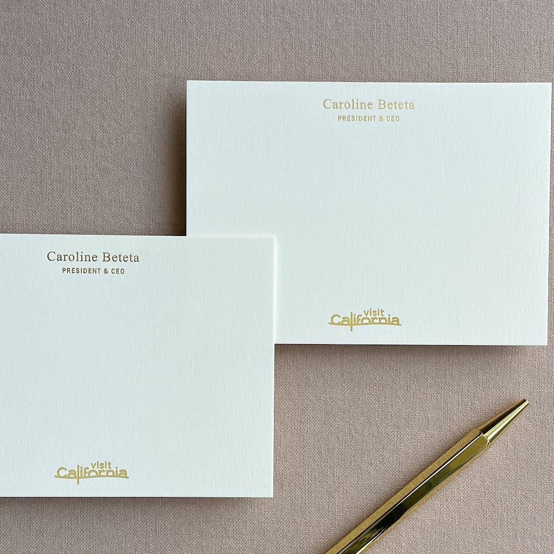 Custom Business Notecard With Logo, Personalized Corporate Stationery ...