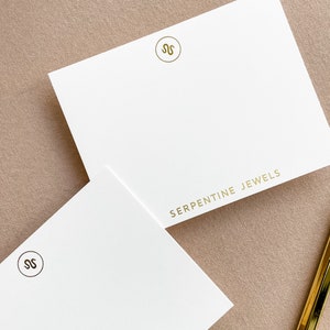Custom Business Notecard With Logo, Personalized Corporate Stationery ...