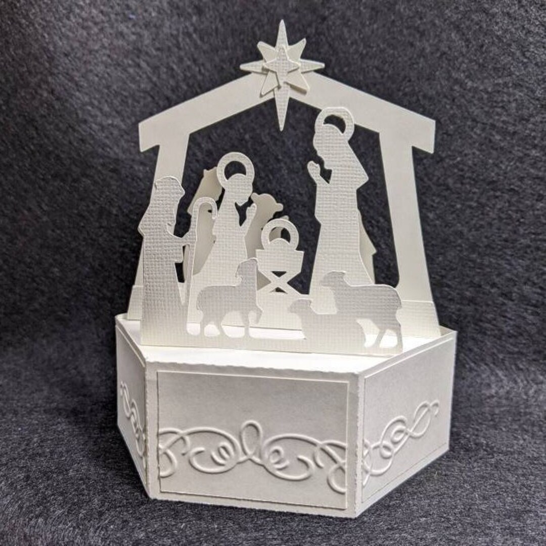 Nativity Box Card 3D Card Pop Up Christmas Card Handmade - Etsy