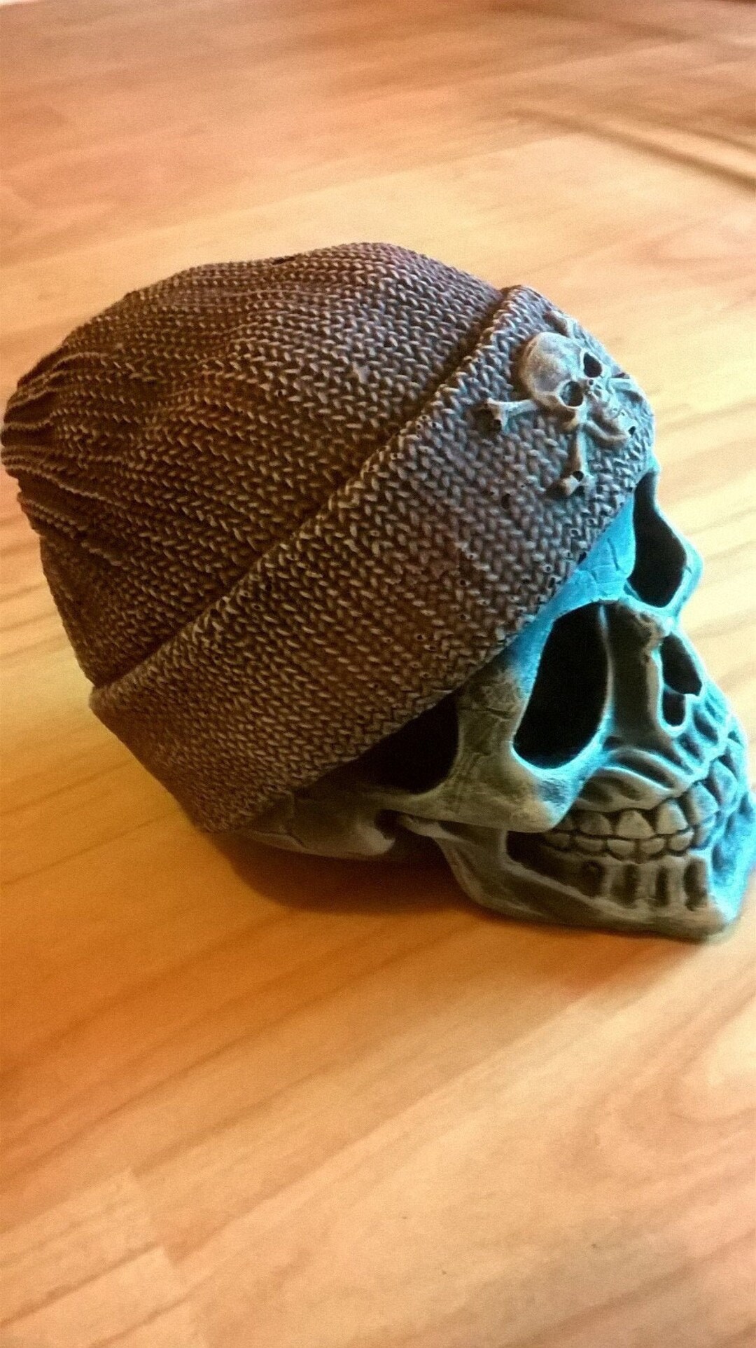 Skull Stone Garden Ornament Beanie Hat Quality Detail & - Etsy UK