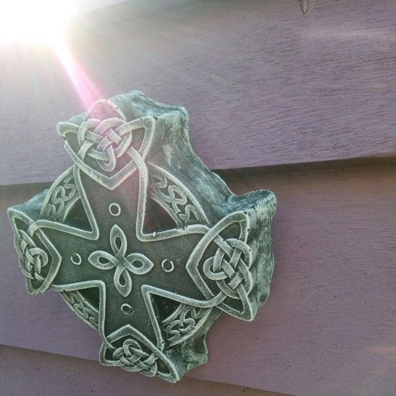 Celtic Cross eternity Knotwork Quality Stone Garden Wall - Etsy UK
