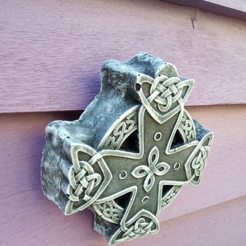 Celtic Cross eternity Knotwork Quality Stone Garden Wall - Etsy UK