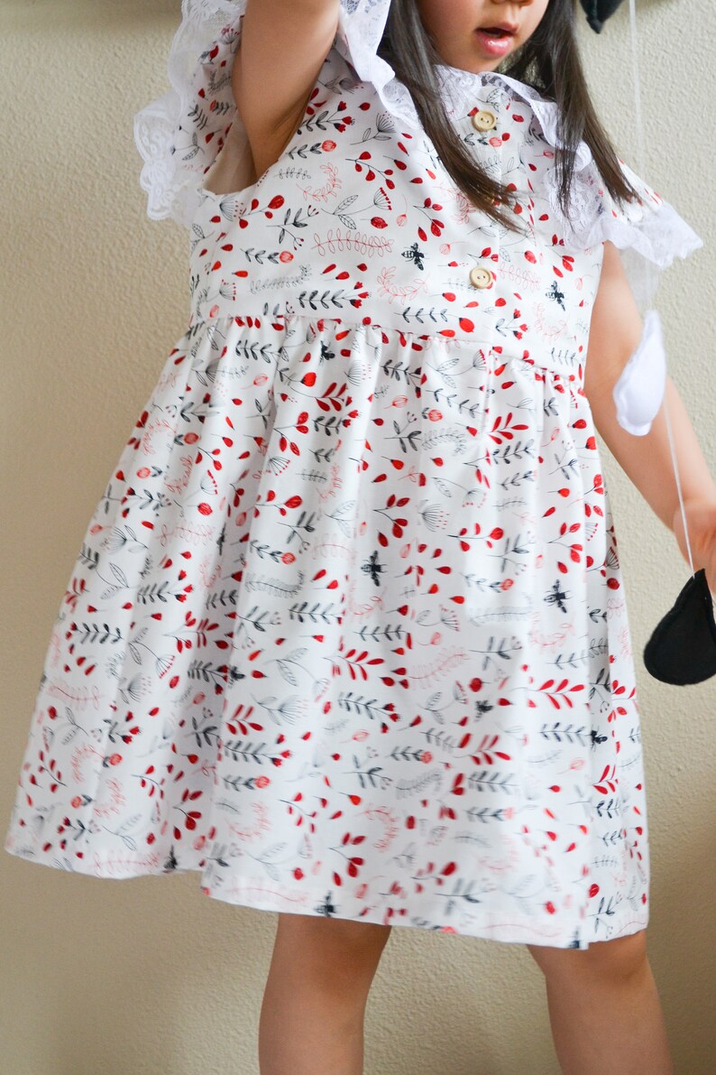 Girl Dress Girl Oversized Collar Dress Peter Pan Collar - Etsy