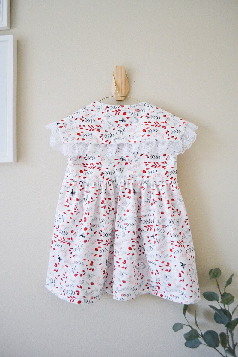 Girl Dress Girl Oversized Collar Dress Peter Pan Collar - Etsy