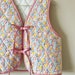Quilted Vest, reversible Quilted Vest, Quilted Front Tie Vest, Front ...