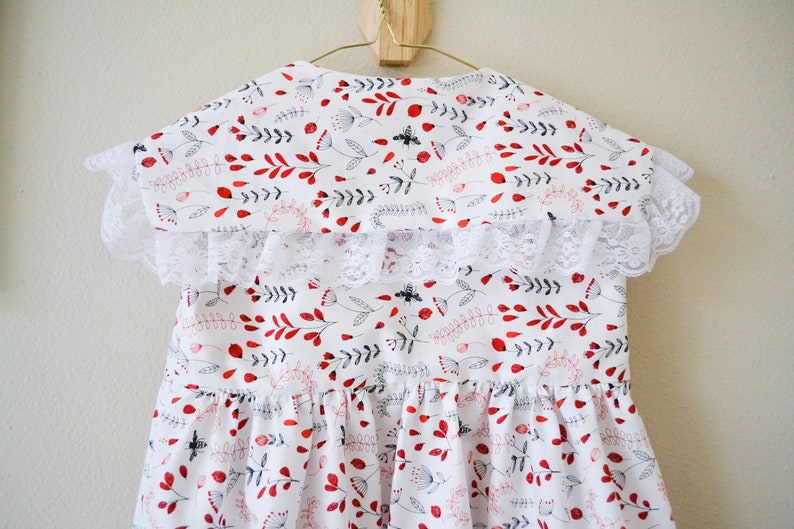 Girl Dress Girl Oversized Collar Dress Peter Pan Collar - Etsy