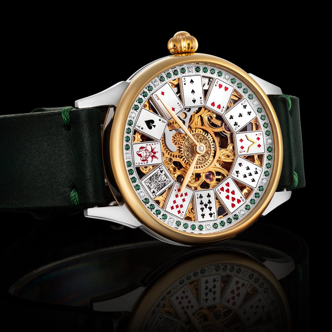 Luxury Skeleton Watch Poker Watch Casino Watch Handmade Watch Skeleton ...