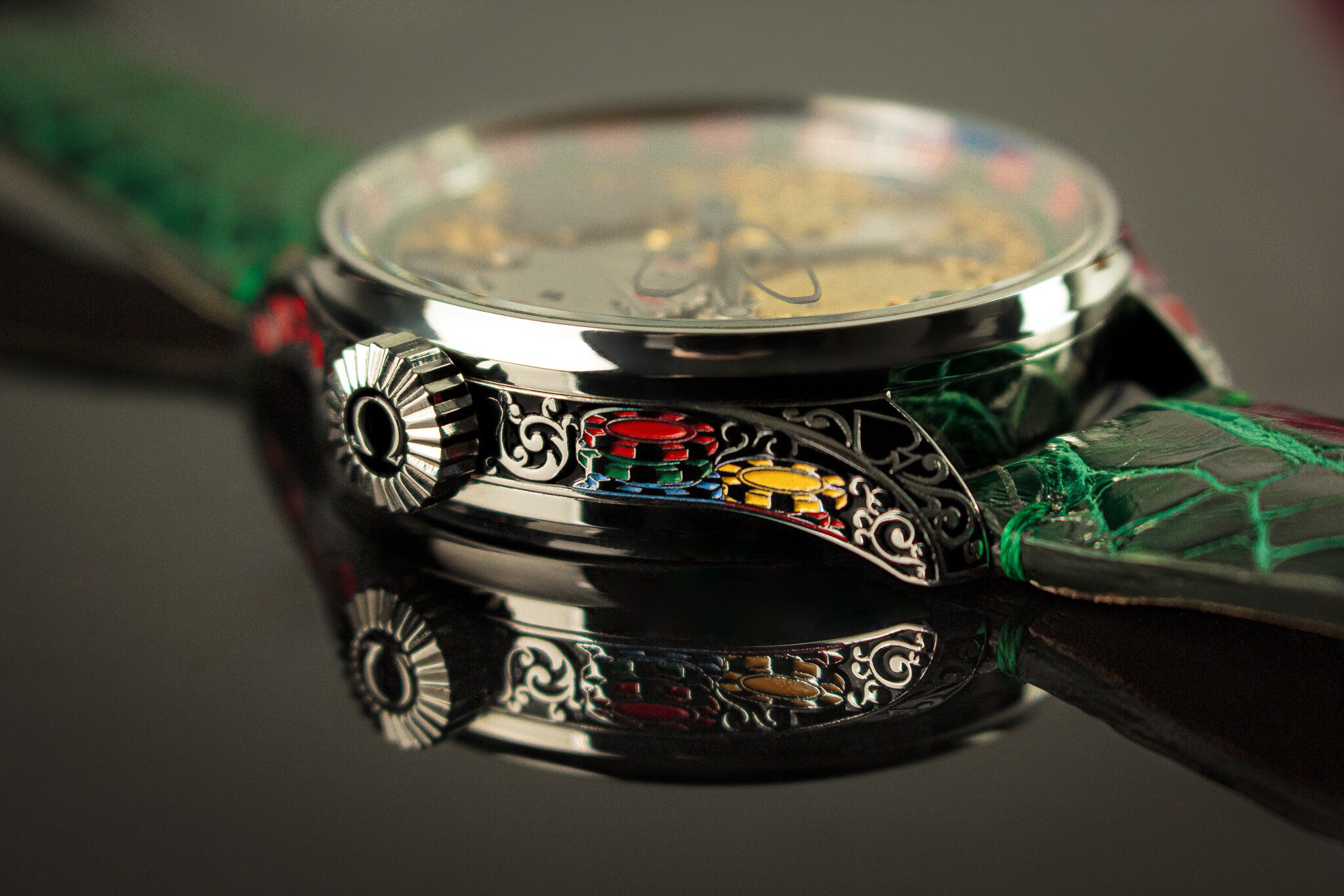 Omega Watch Skeleton Watch Casino Watch Marriage Watch Handmade Watch ...