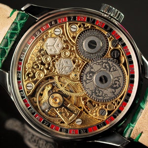 Omega Watch Skeleton Watch Casino Watch Marriage Watch Handmade Watch ...