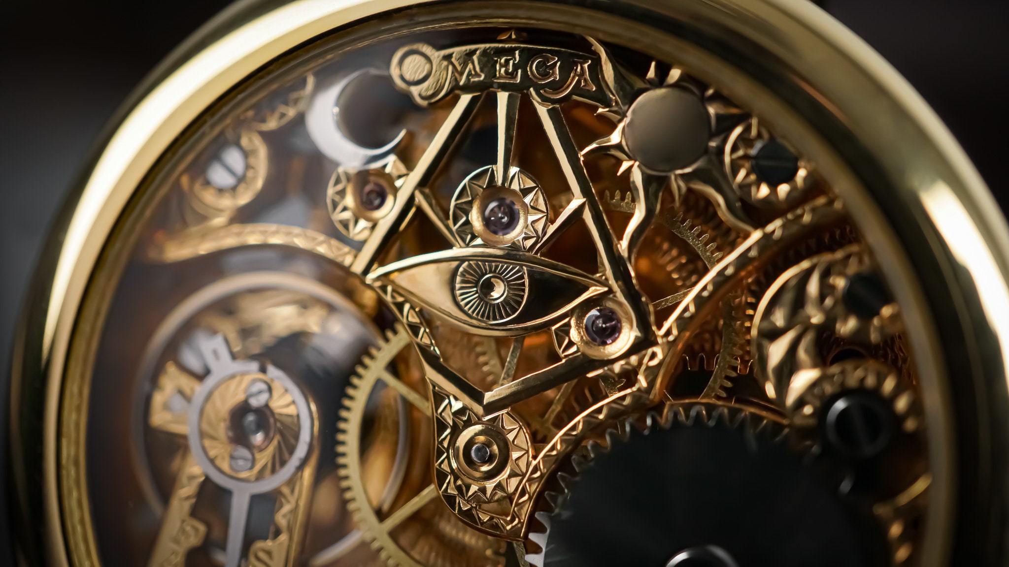 Omega Watch Masonic Watch Skeleton Watch Handmade Watch Freemason Watch ...