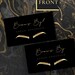 Modern Microblading Business Cards Template, Minimal Black Gold Eyebrow ...