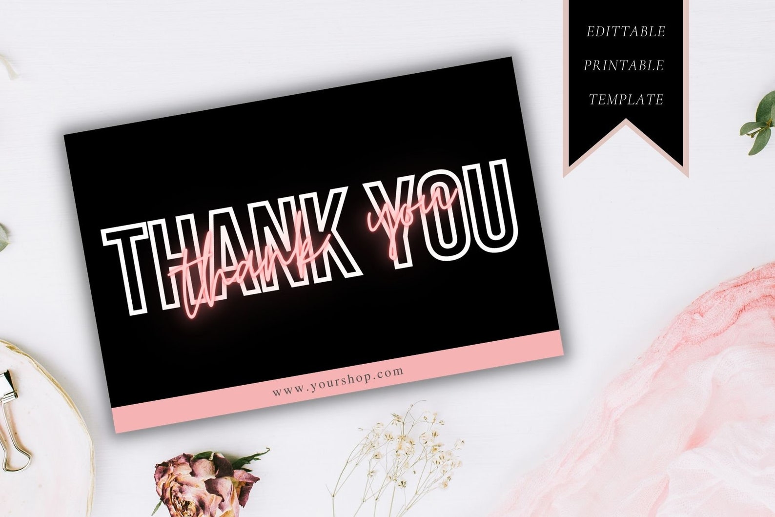 QR Code Template Thank You Card Scan, DIY Client Review Template, QR ...