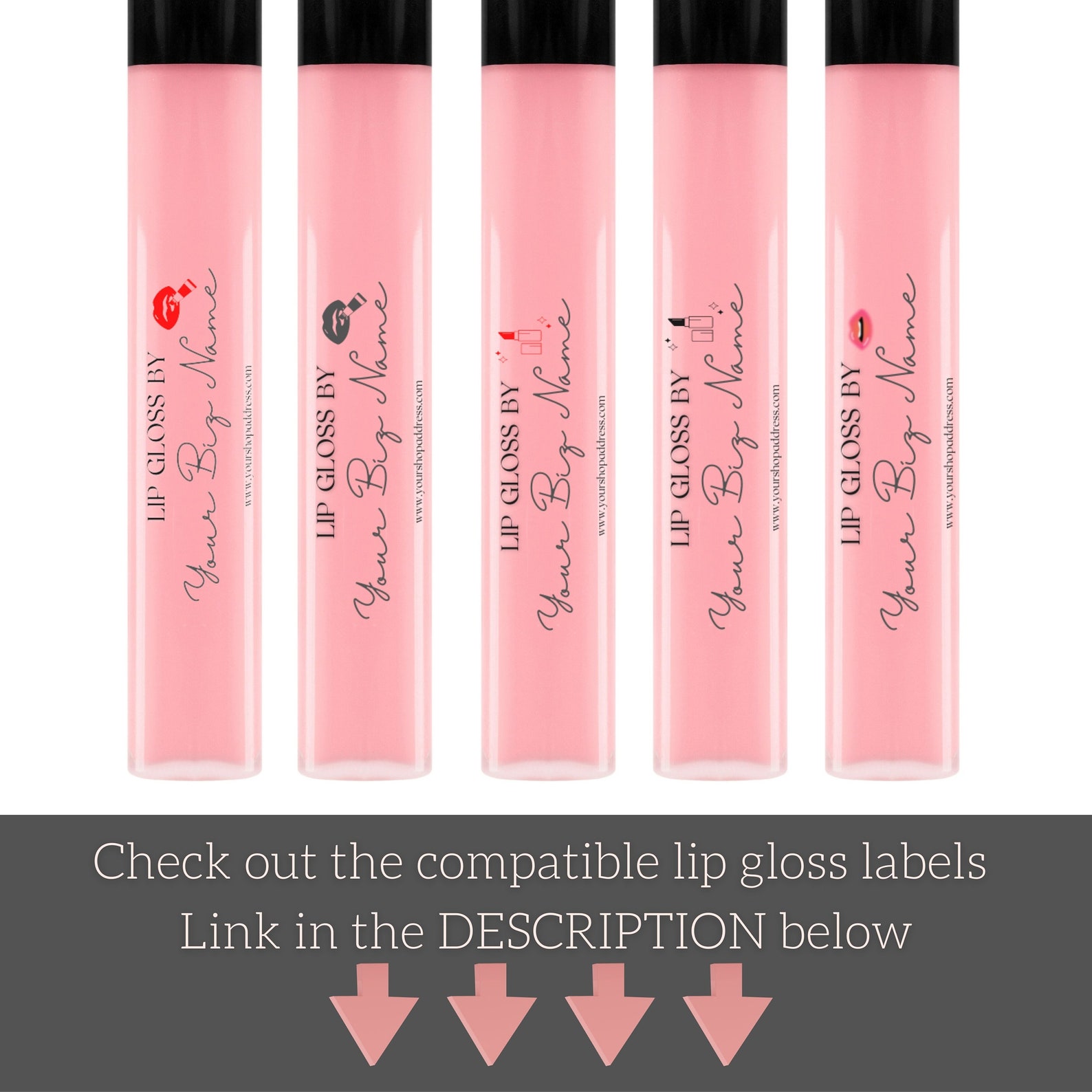 Lip Gloss Warning Label Template, Digital Warning Sticker for Lipgloss ...