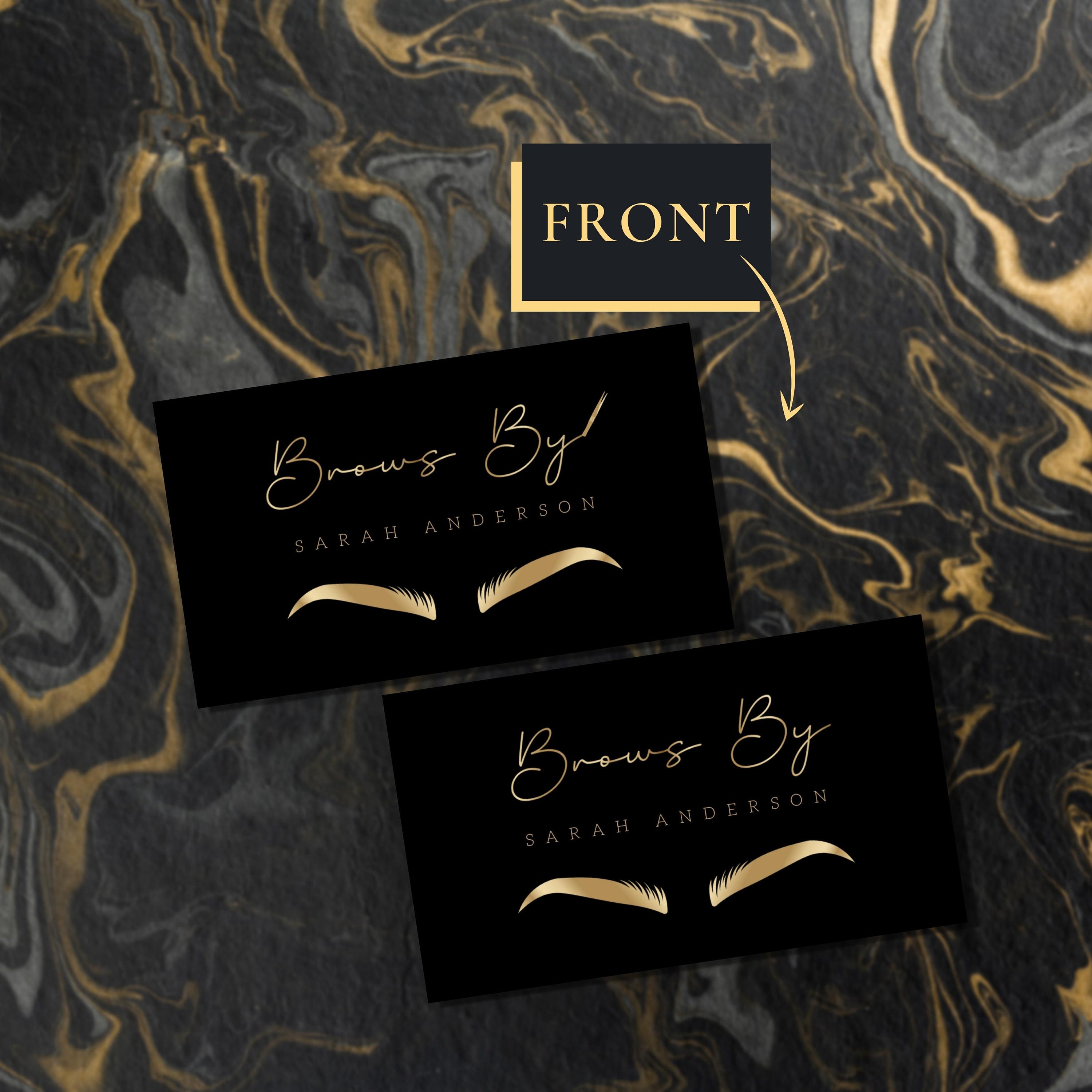 Eyebrow Business Cards Template, Editable Printable Eyebrow Artist ...