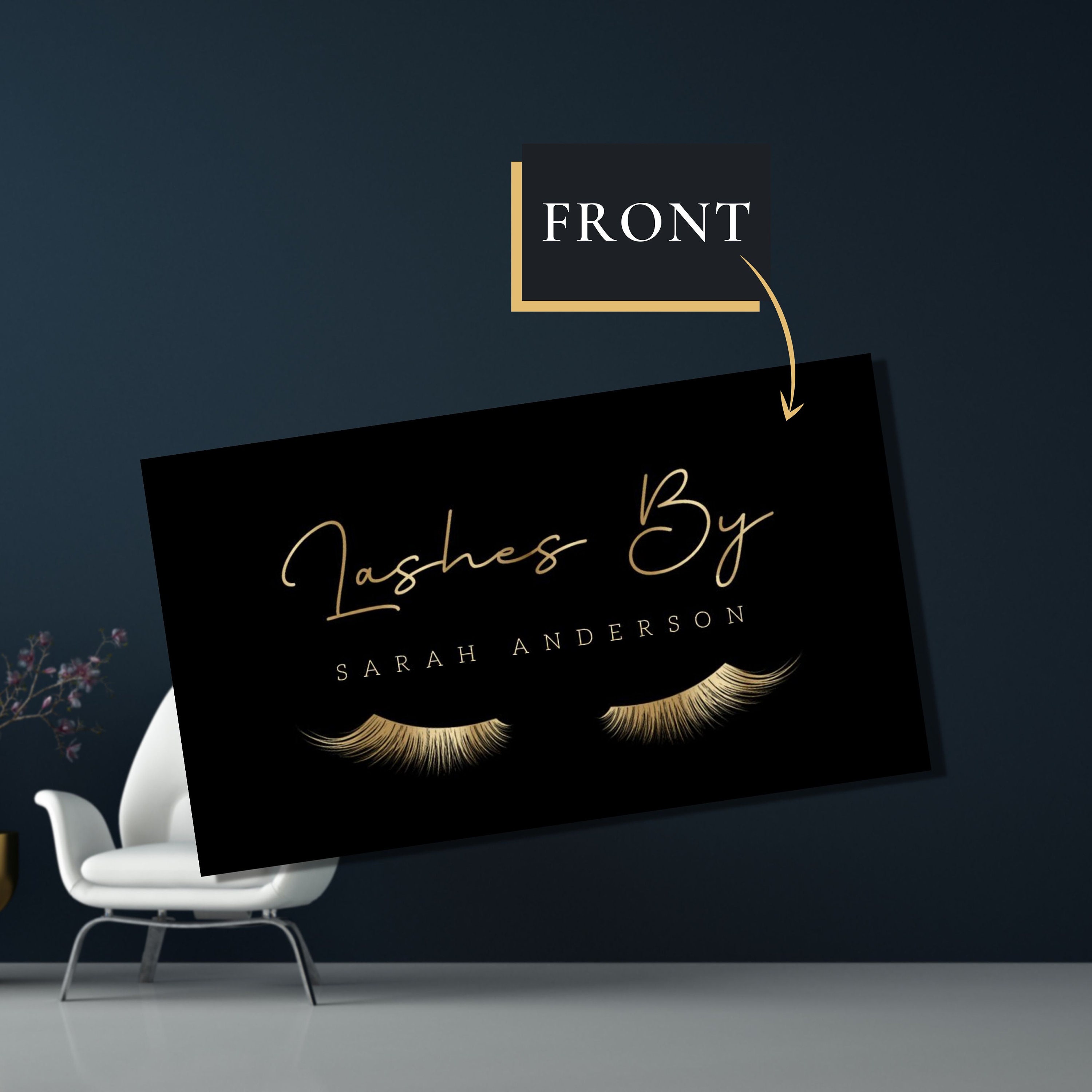 Custom Lash Business Card Template, Lux Lash Extension Business Card ...