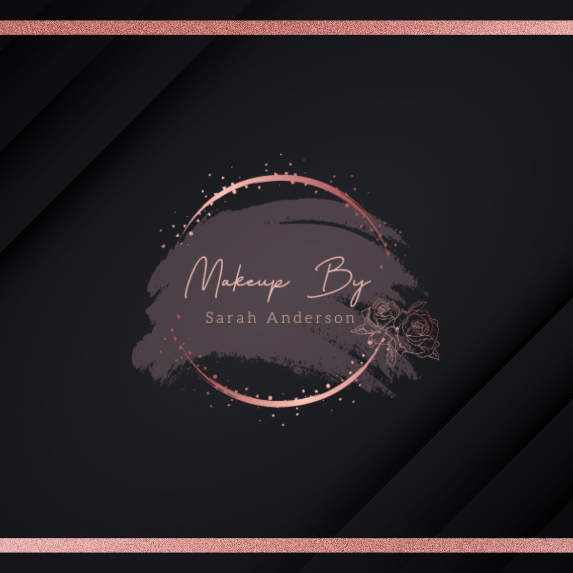 Rose Gold Logo Design & Business Card Template Elegant - Etsy