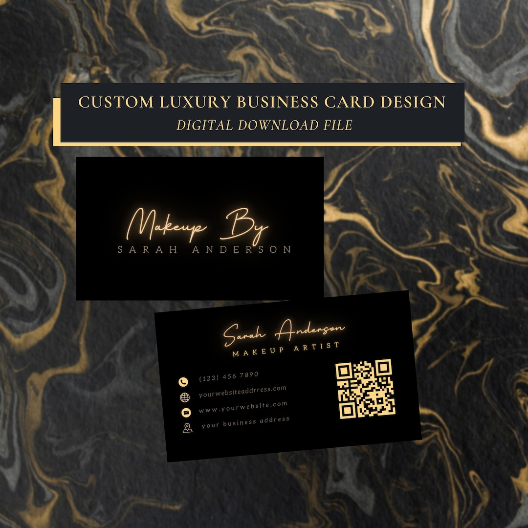 Custom Luxury Business Cards Design Gold Black Minimal Business Card ...