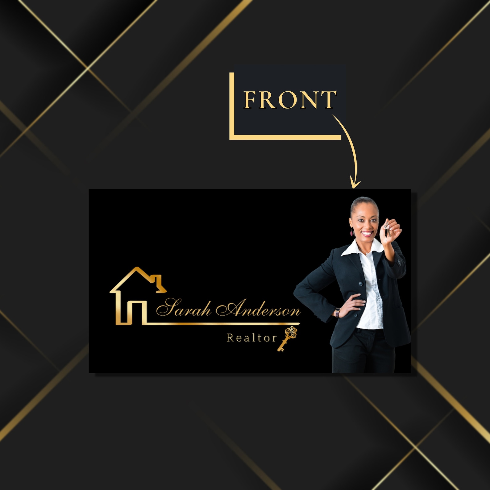 Real Estate Business Cards With QR Code, Realtor Business Card ...