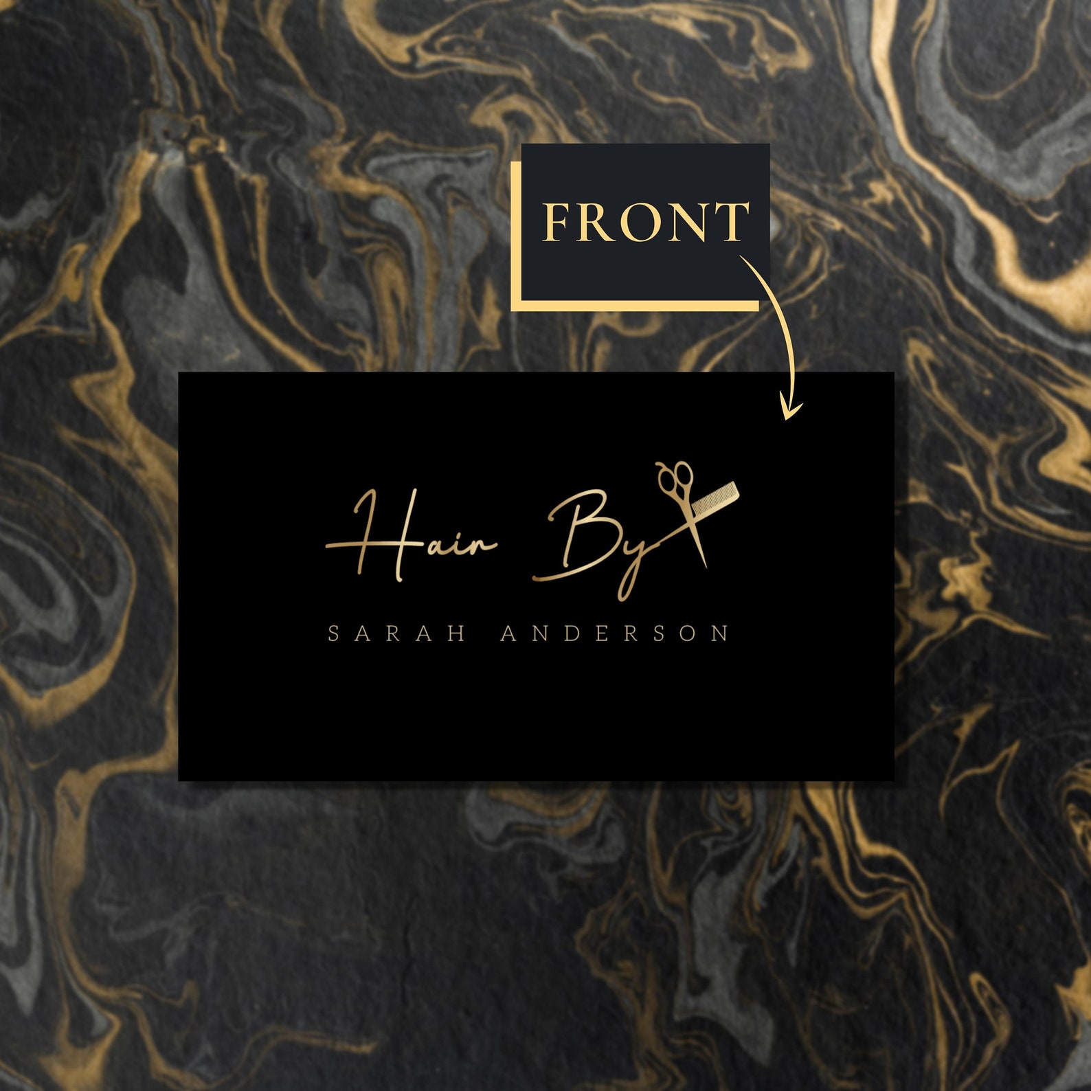 Custom Business Cards Template for Hairstylist Hairdresser, Barber ...