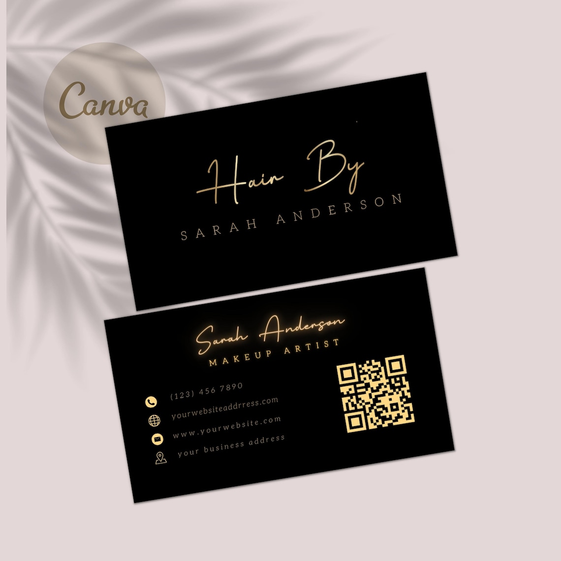 Hair Stylist BUSINESS CARD Template, Hairdresser Beauty Salon Business ...