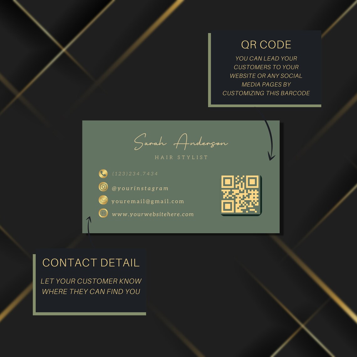 REFERRAL Card Template Emerald Green Loyalty Cards Custom - Etsy