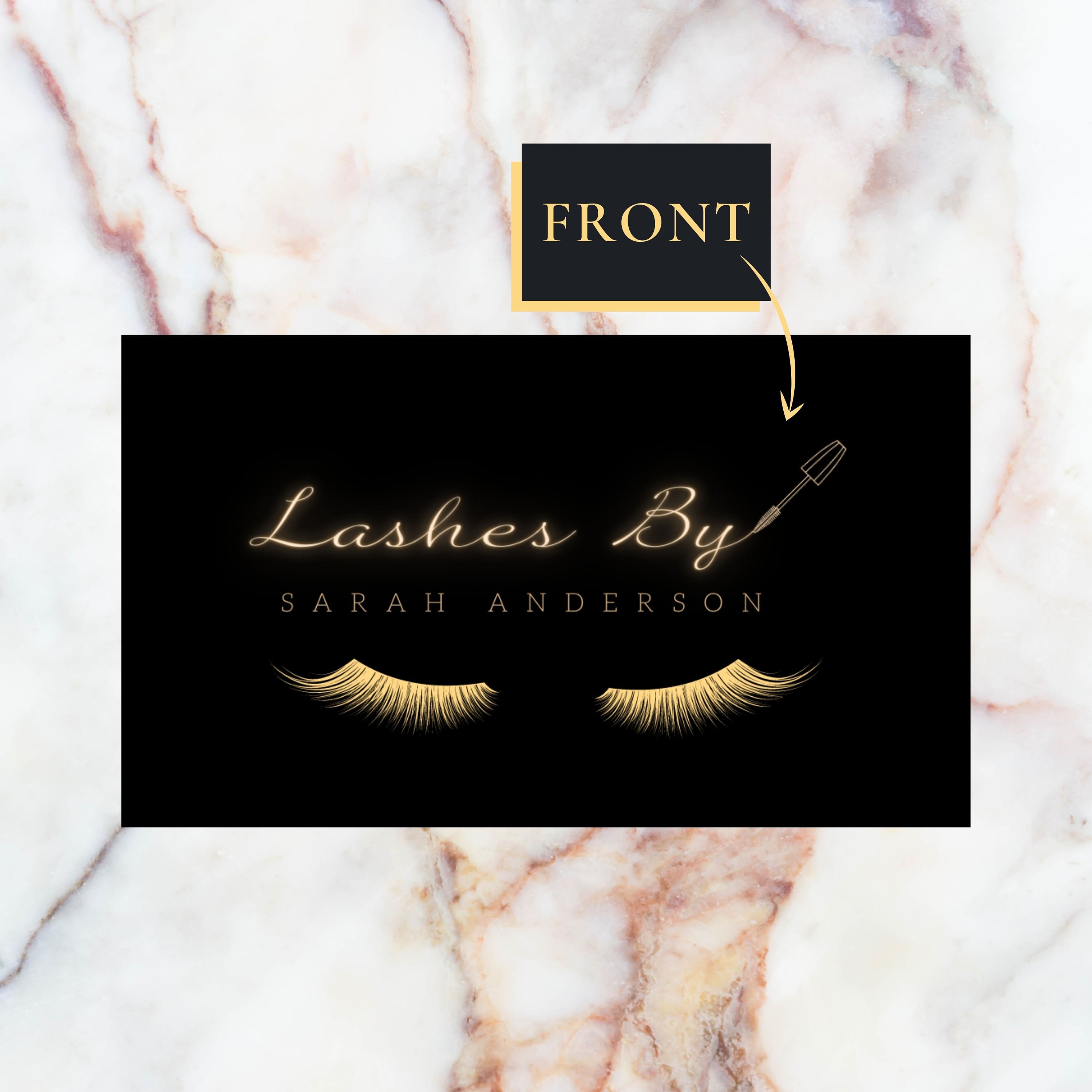 Custom Lash Business Card Design With Referral Code, Customized Lux ...