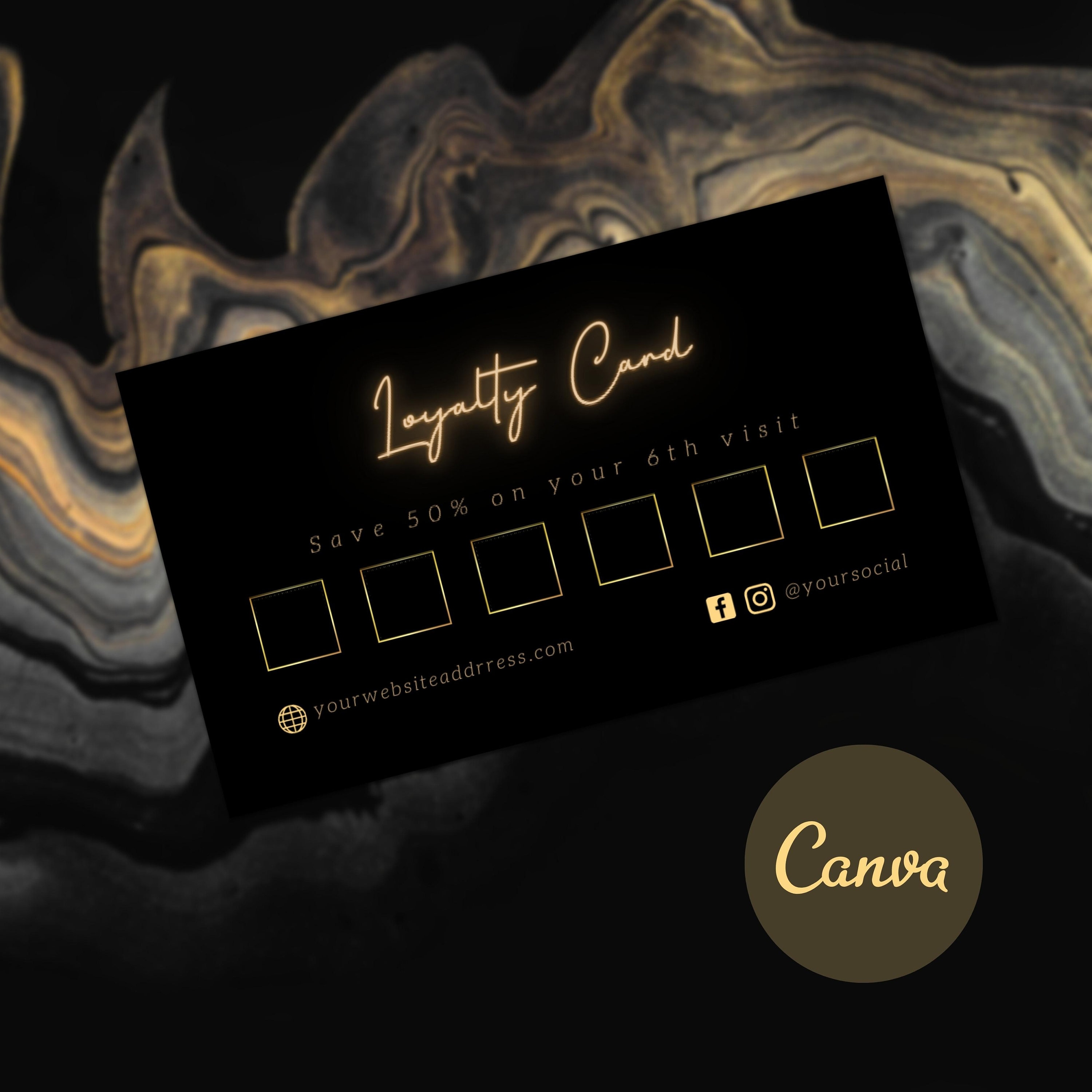 Custom Loyalty Card Tracker Template, Loyalty Cards for Beauty Artist ...