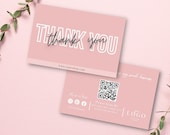 Custom Qr Code Thank You Card Template Editable Printable - Etsy