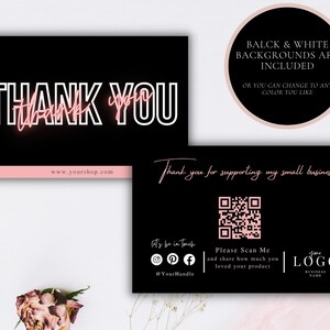 QR Code Template Thank You Card Scan, DIY Client Review Template, QR ...