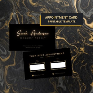 Beauty Salon Business Card Bundle Template Set, Editable Custom ...