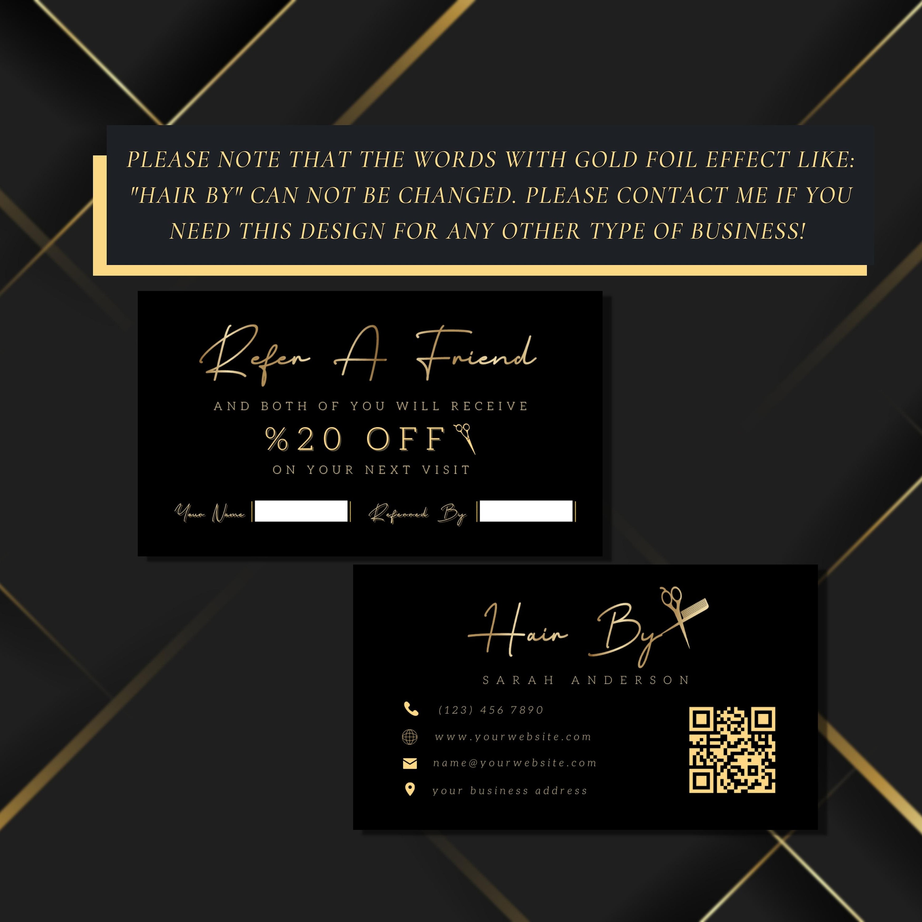 Referral Card Template for Esthetician, Refer A Friend Flyer for Skin ...