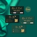 REFERRAL Card Template, Emerald Green Loyalty Cards, Custom Refer A Friend Card Hair Salon ...