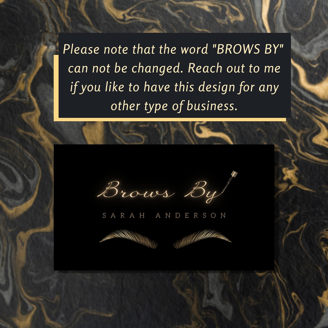 Modern Brow Business Card Design Template Microblading - Etsy