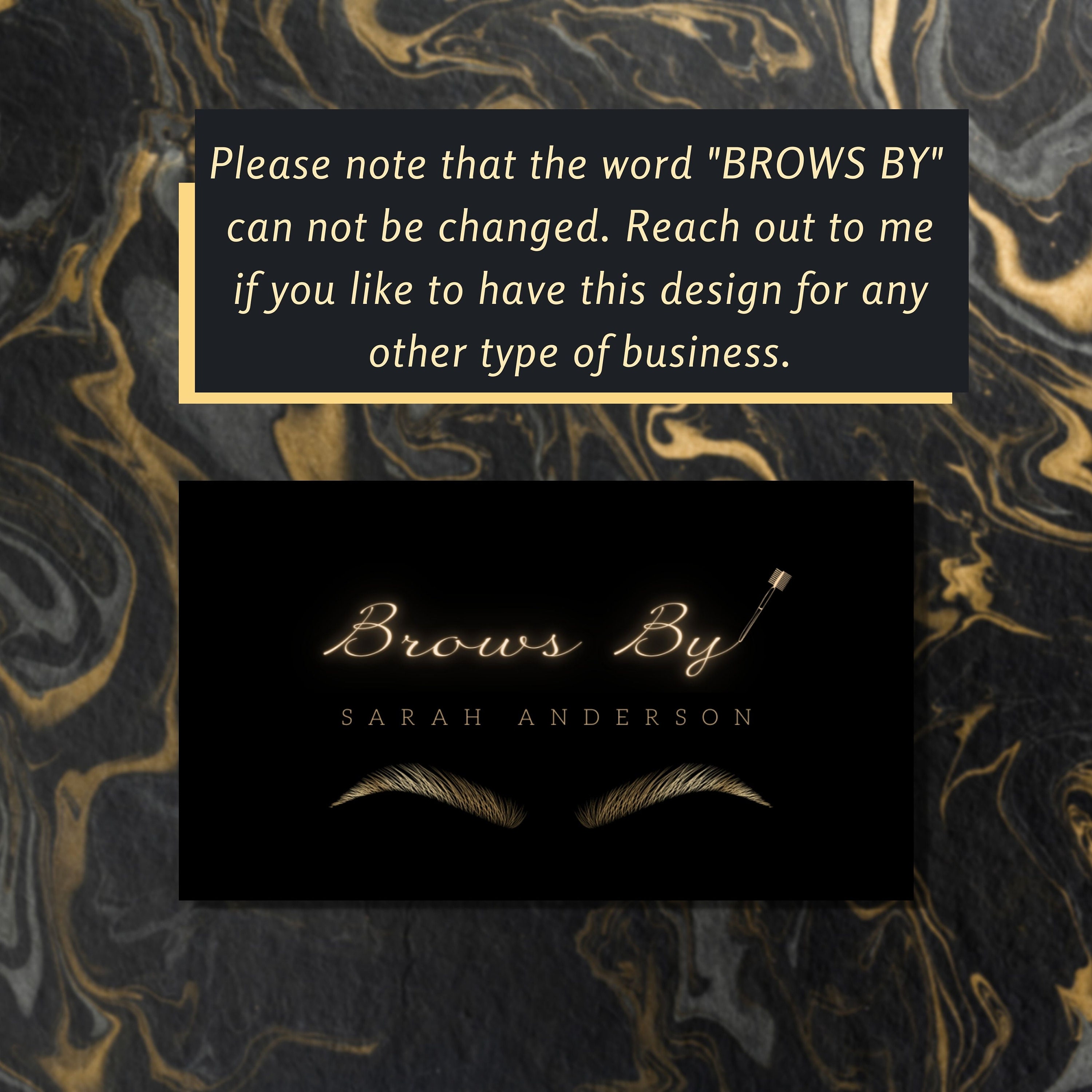 Modern Brow Business Card Design Template, Microblading Business Cards ...