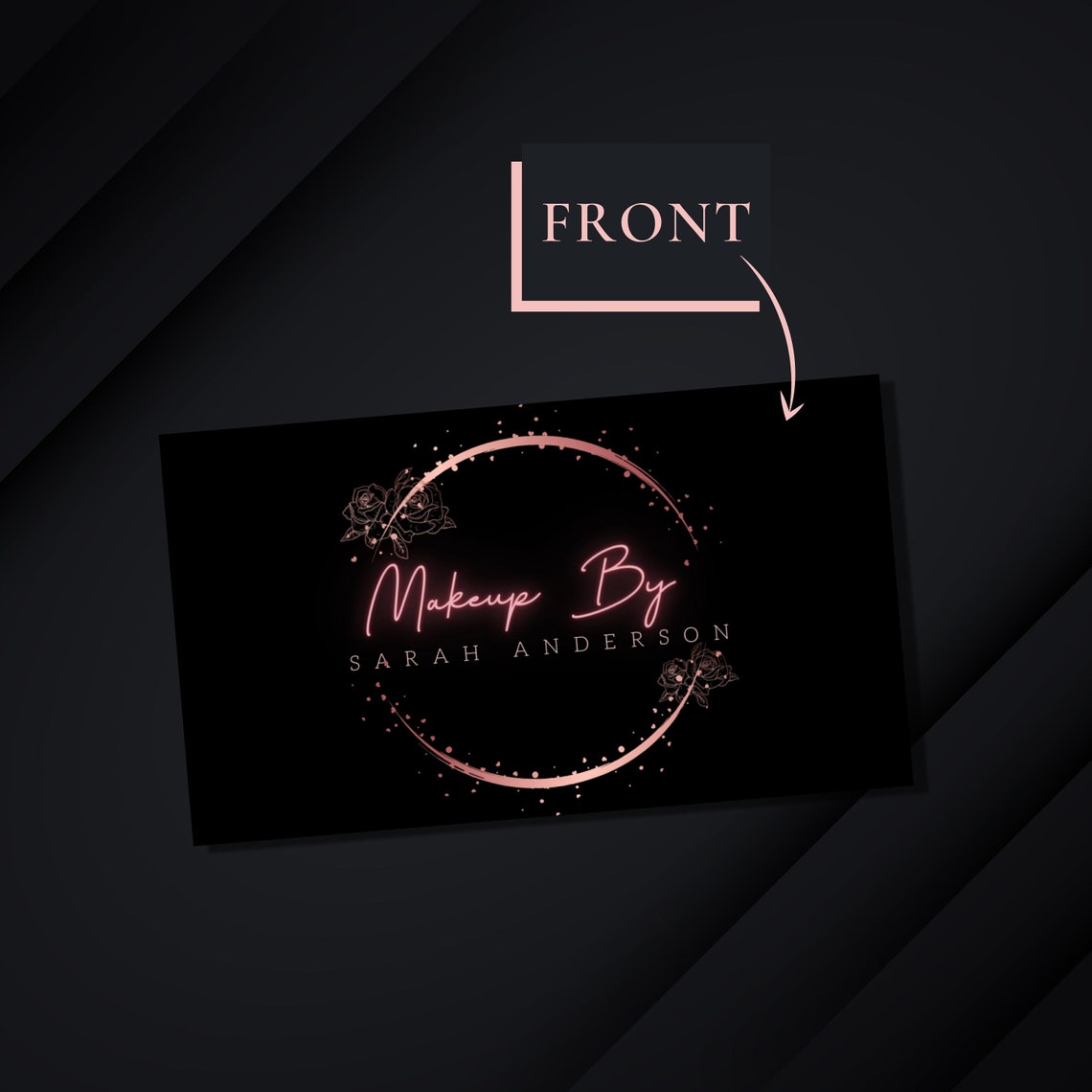 Rose Gold Logo Design & Business Card Template Elegant - Etsy