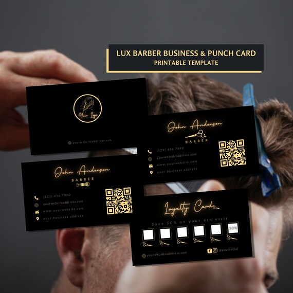 Barber Business Card Template