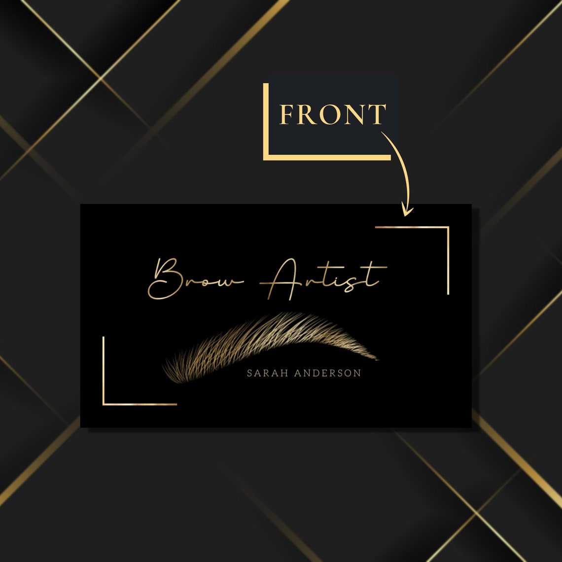 Brow Business Card With Qr Code Microblading Business Card Eyebrow ...