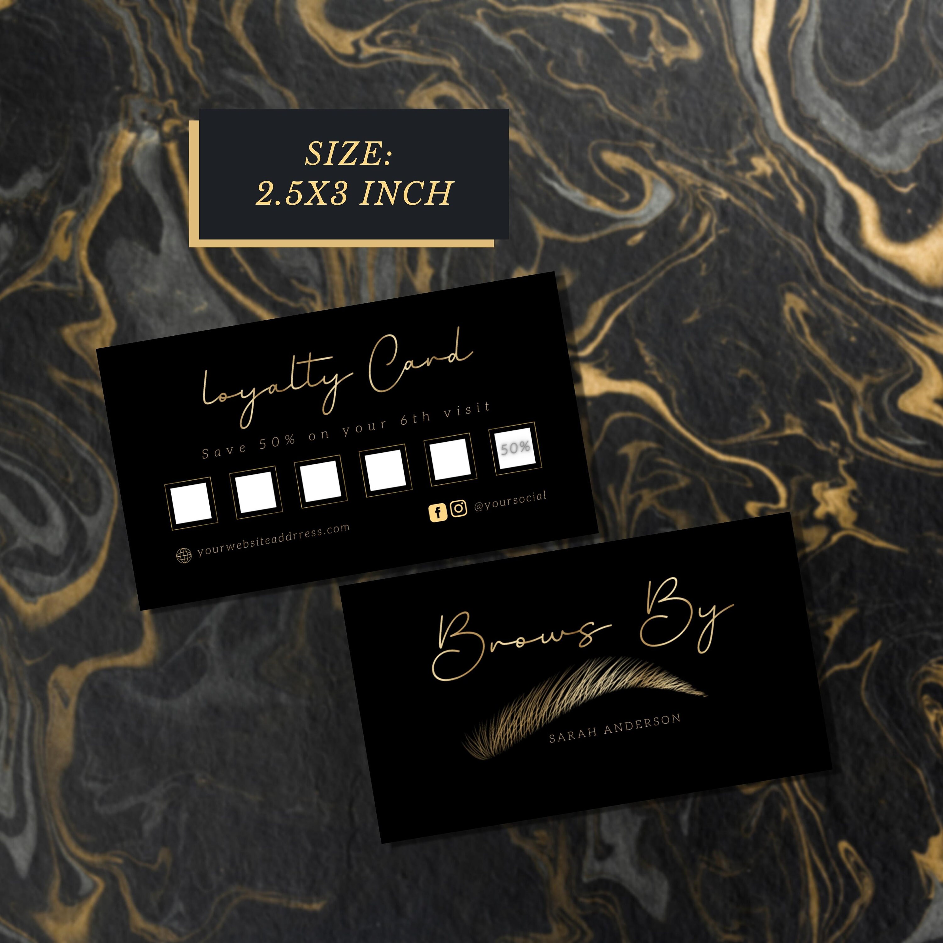 Eyebrow Business Loyalty Card Template, Eyebrow Threading Loyalty Card ...