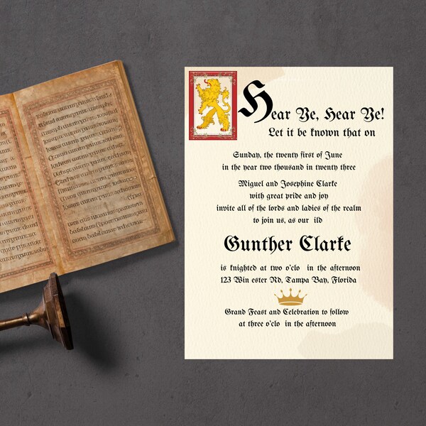 Medieval Invitation - Etsy
