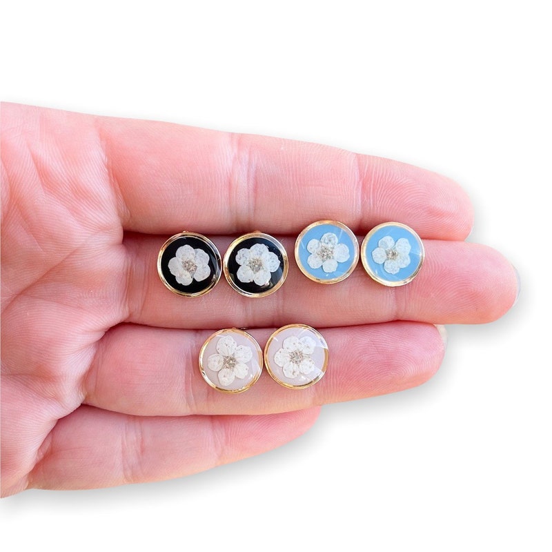 Resin Stud Earrings - Etsy