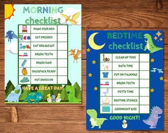 MORNING AND BEDTIME Checklist Unicorn Morning Routine Checklist ...