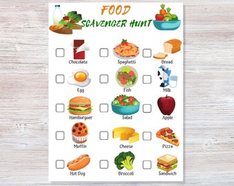 Printable Fruits Scavenger Hunt for Kids Fruits Scavenger - Etsy