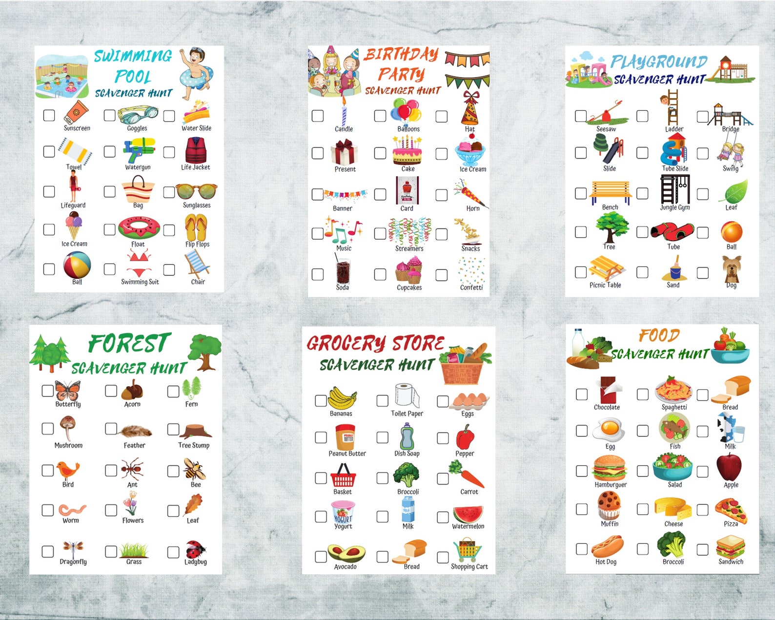 SET of 20 Scavenger Hunt Games -scavenger Hunt BUNDLE - Scavenger Hunts ...