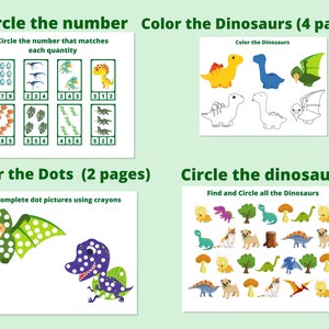 Dinosaur Busy Book for Toddlers, Learning Binder, Distance Learning ...