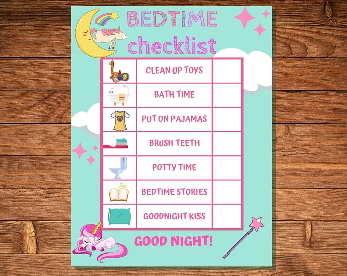 Kids Evening Routine Chart/ Kids Morning Routine Chart/ Bedtime Routine ...