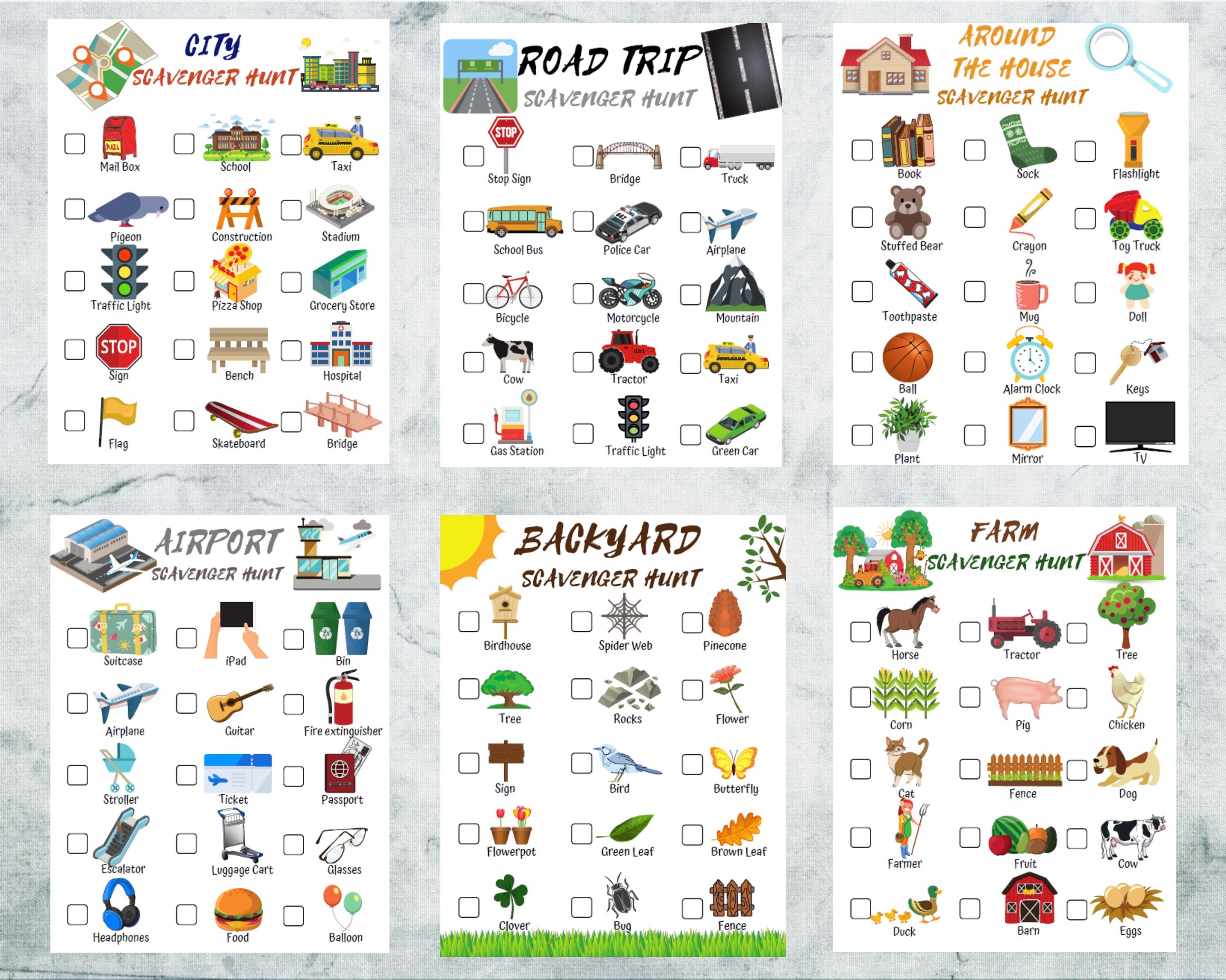 SET of 20 Scavenger Hunt Games -scavenger Hunt BUNDLE - Scavenger Hunts ...