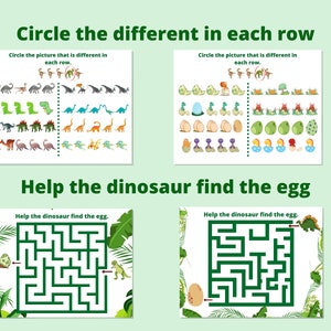 Dinosaur Busy Book for Toddlers, Learning Binder, Distance Learning ...