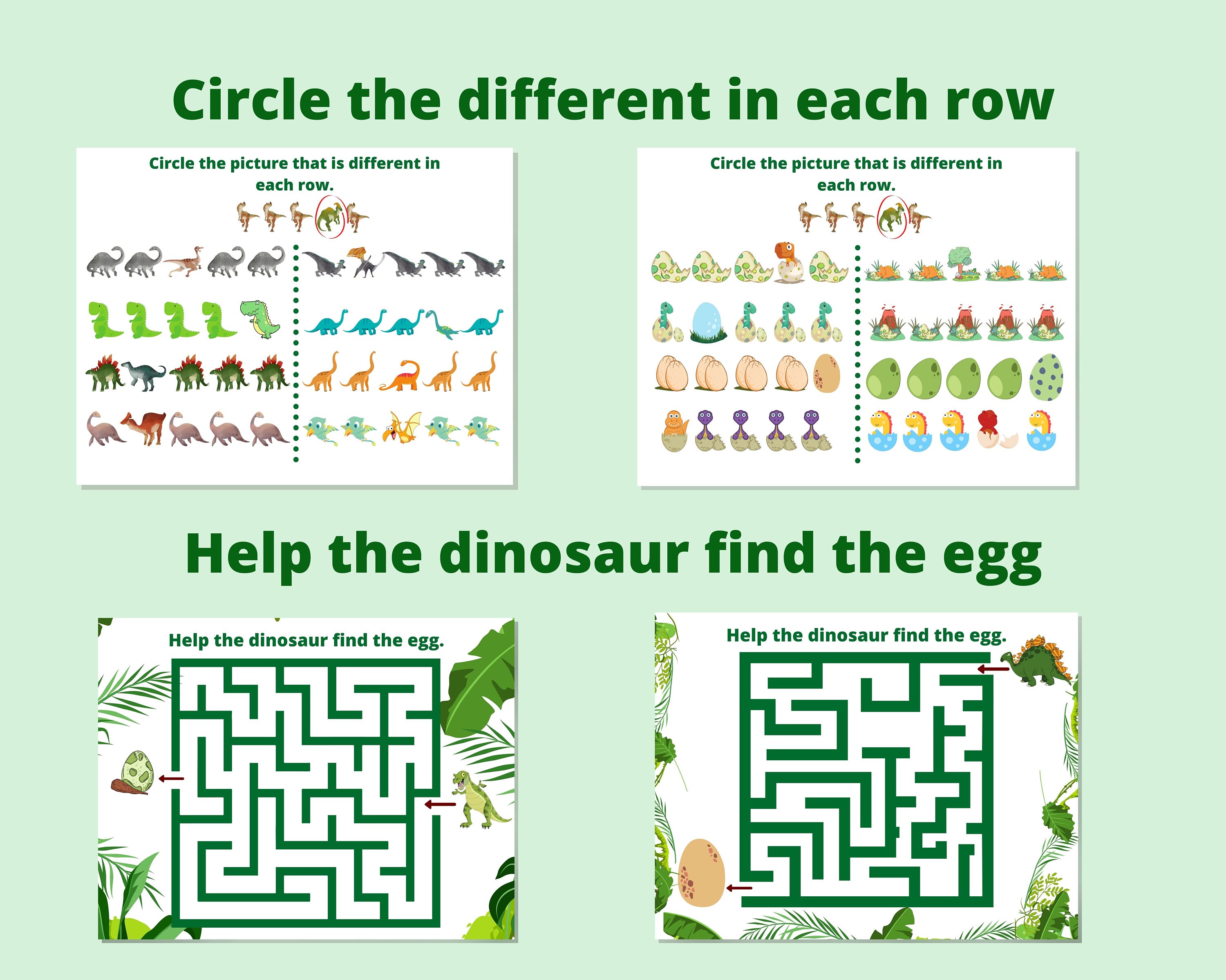 Dinosaur Busy Book for Toddlers, Learning Binder, Distance Learning ...