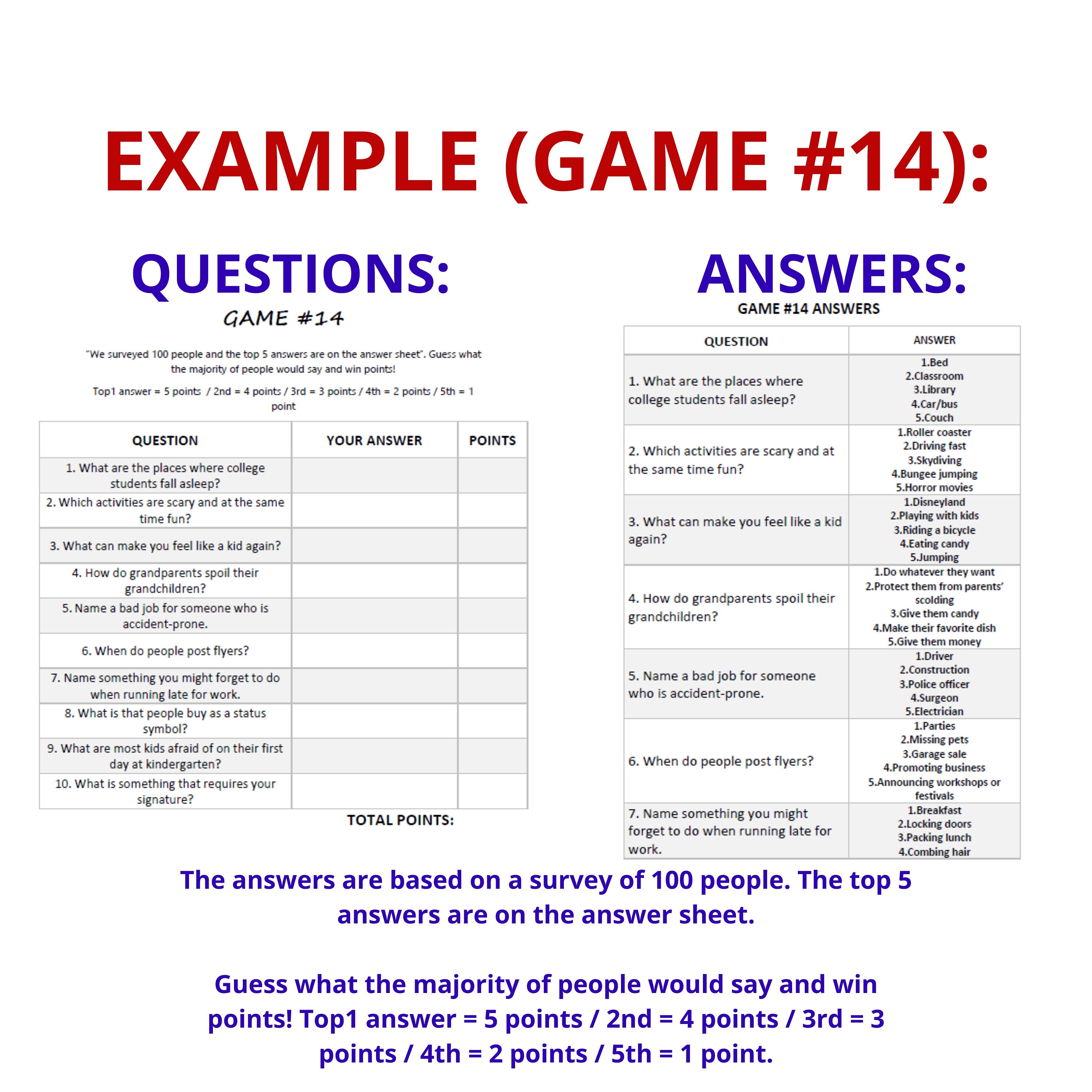 Set of 25X Games - Family Feud / Family Fortunes - 250 Questions ...